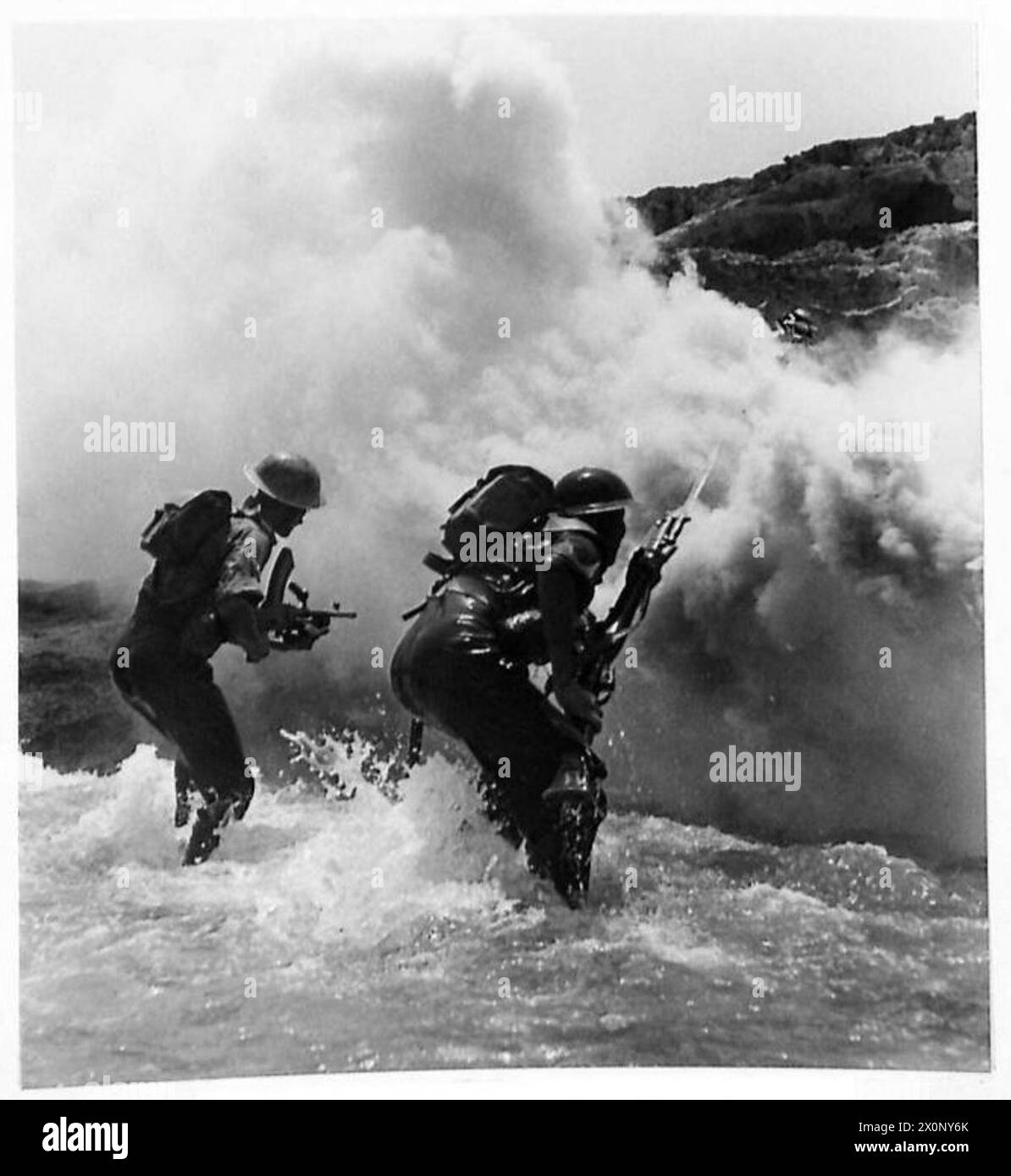 INVASION TRAINING BY TROOPS OF THE ALLIED NATIONS - British infantrymen ...