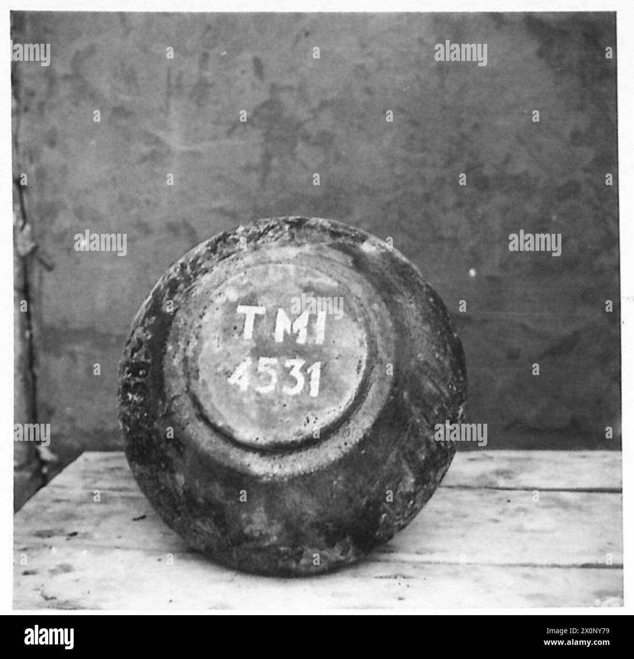 R.E. ENCOUNTER NEW ENEMY MINE - 8TH ARMY - - The top of the mine ...