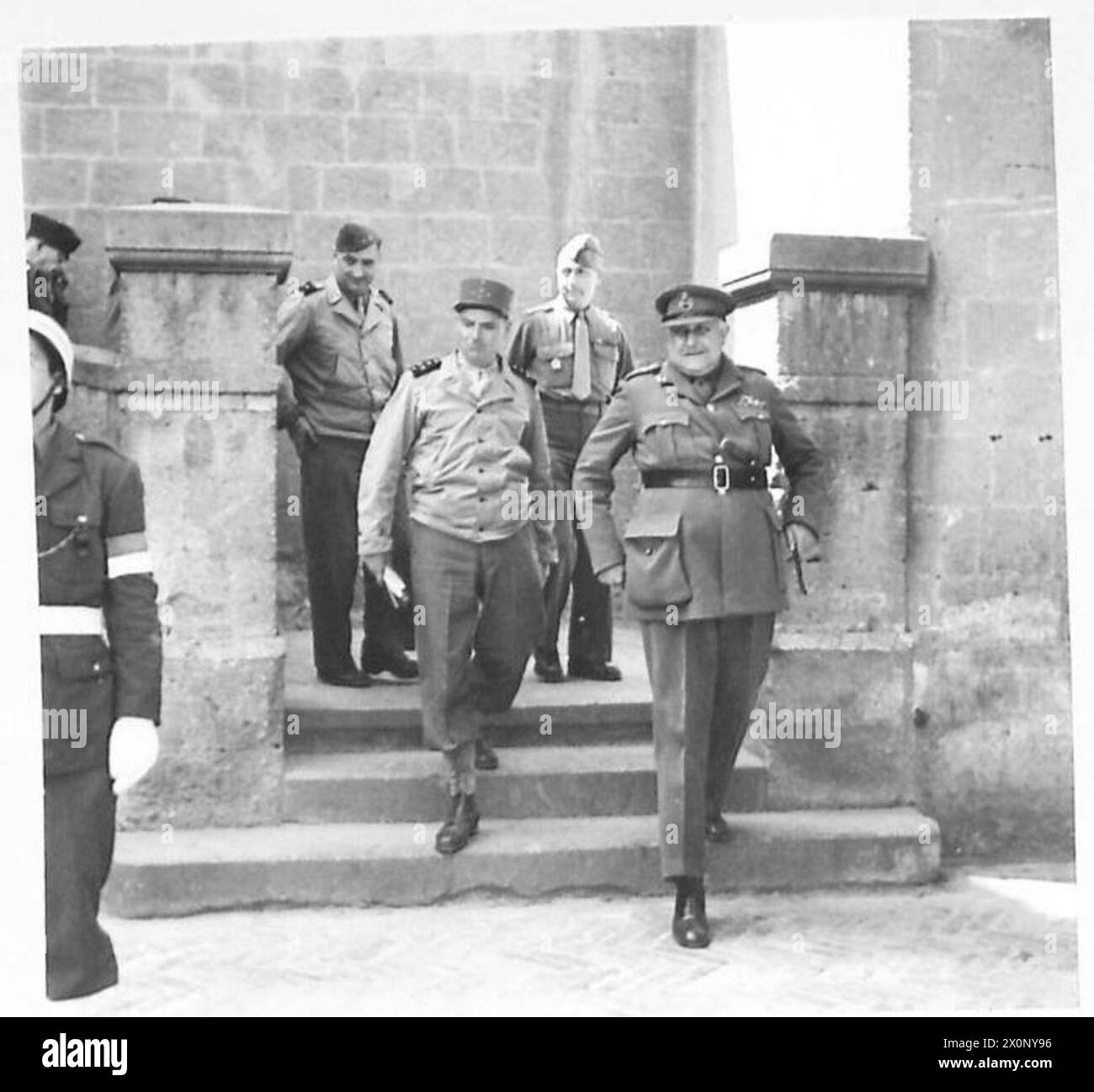 General Wilson meets General Juin during a visit to British Army forces ...
