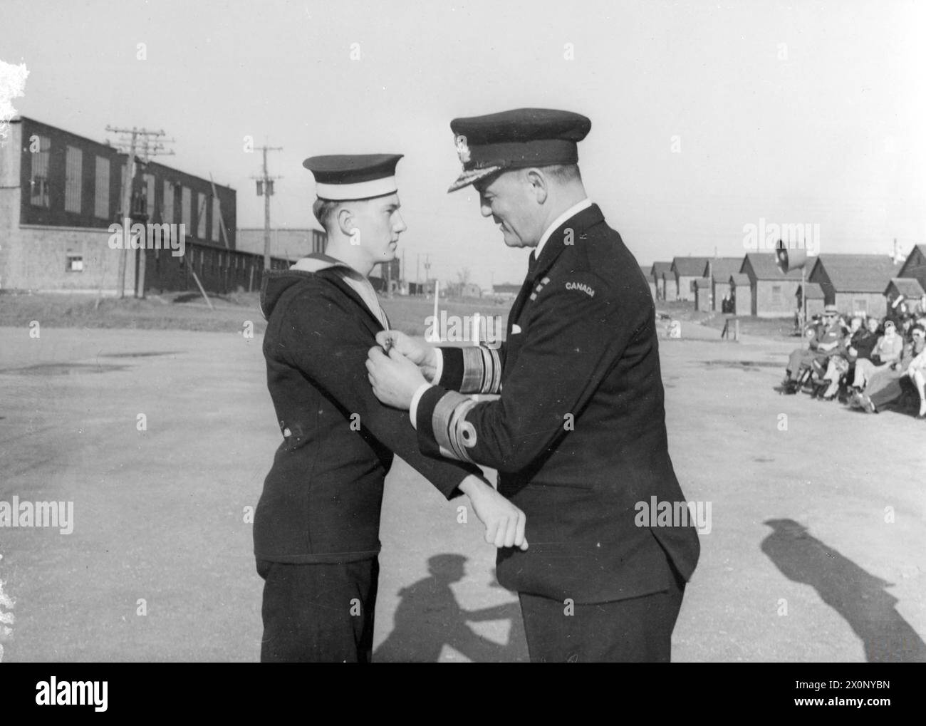 BRITISH NAVAL WINGS PARADE IN CANADA. 6 OCTOBER 1944, KINGSTON, ONTARIO ...