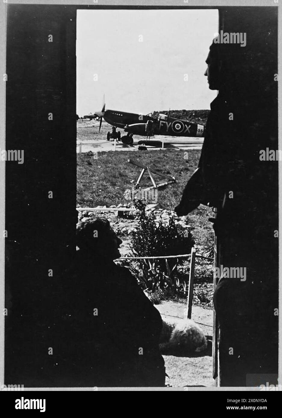 WITH AN R.A.F. BRITISH-BASED SPITFIRE SQUADRON - Awaiting a "scramble ...