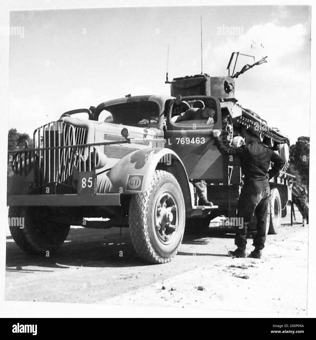 TANK DEMONSTRATION IN SOUTH EASTERN COMMAND - The bonnet of the "white ...