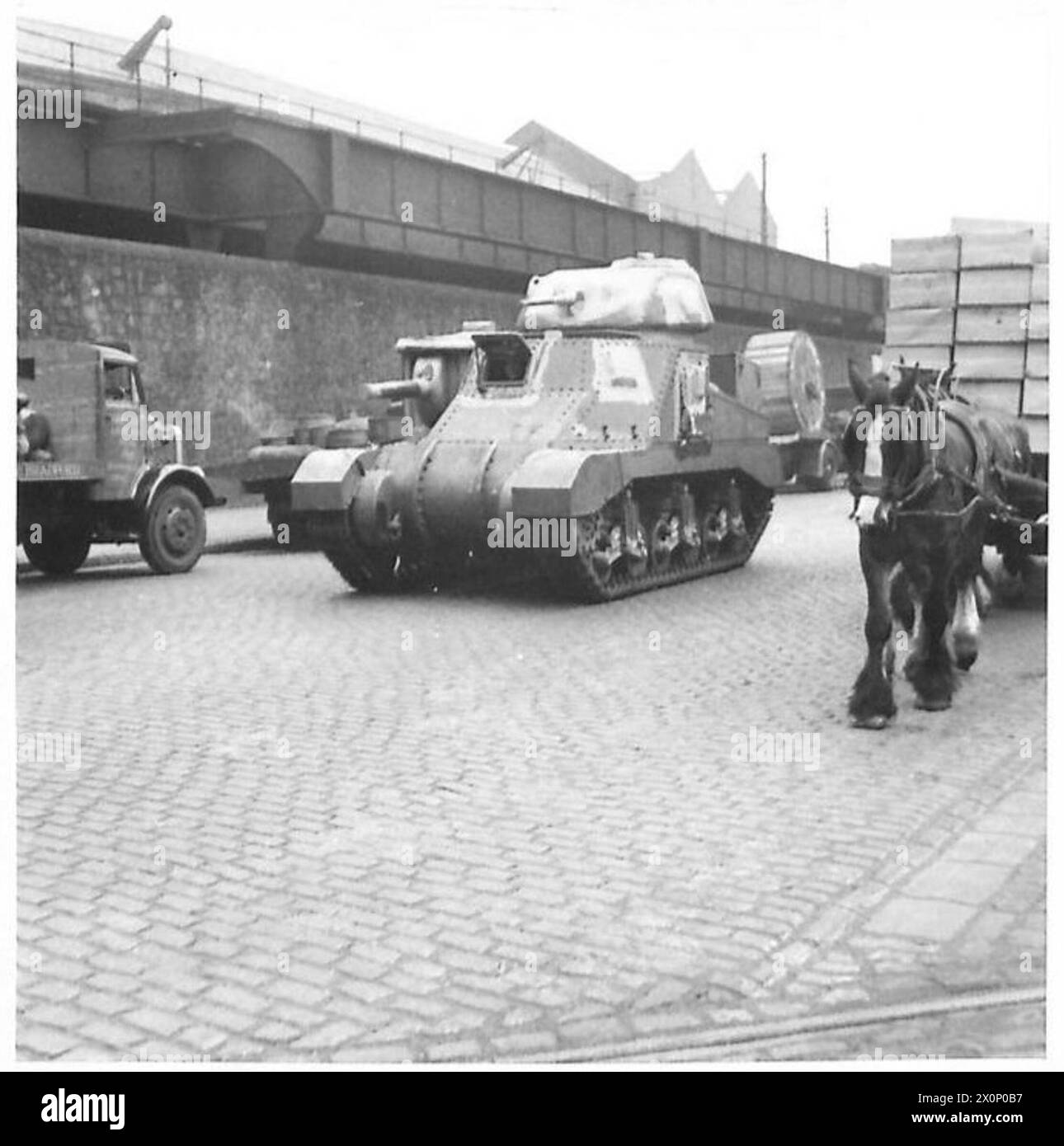 "GENERAL GRANT" TANKS ARRIVE - Leaving the docks, this General Grant ...