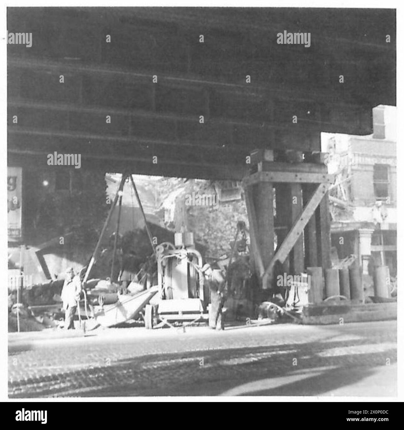 BOMB DAMAGE - Damage to bridges caused by enemy bombs in London ...