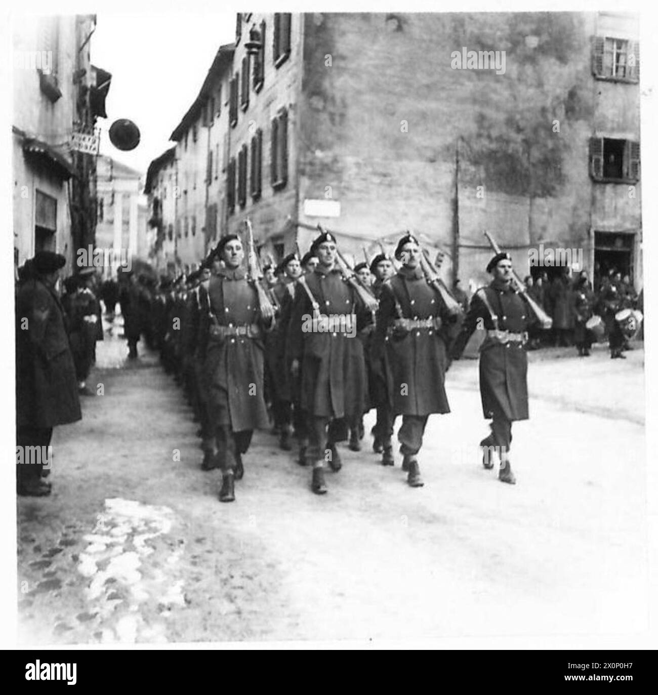 FIFTH ARMY - Troops who formed the Guard of Honour march into the ...