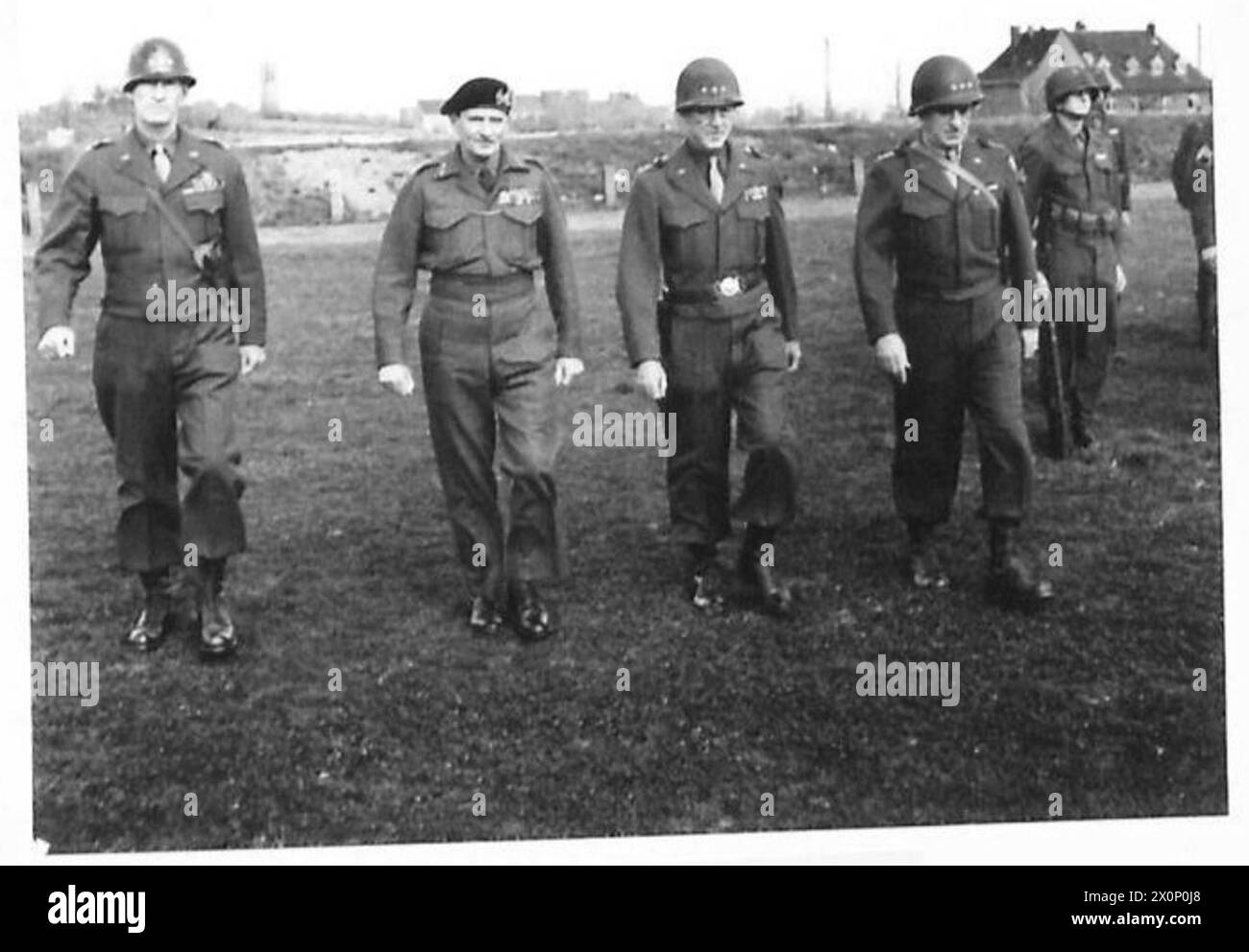 Photograph showing Field Marshal Montgomery arriving to decorate ...