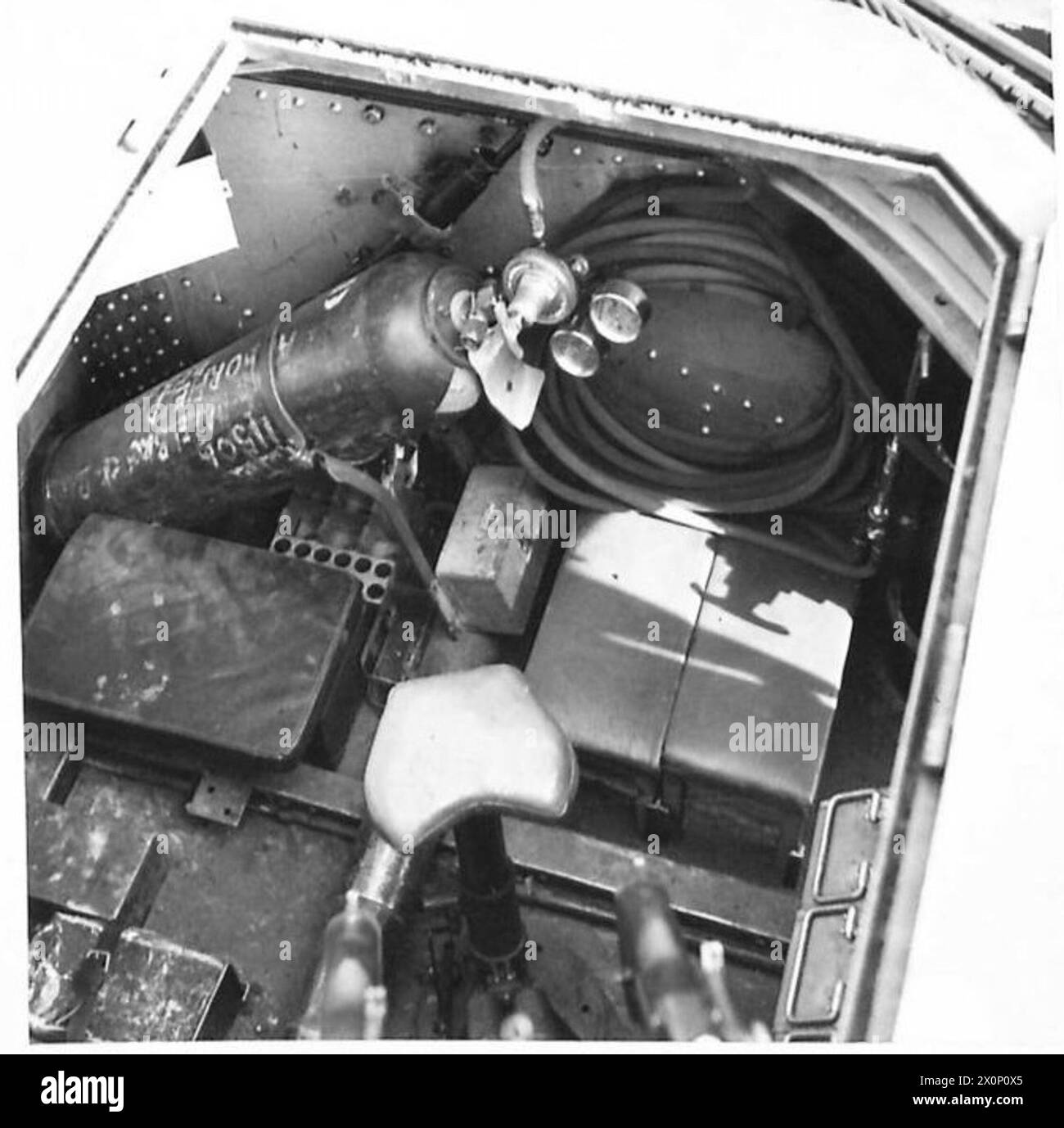 CRUSADER TANK - Interior of cockpit of a Crusader tank. Photographic ...