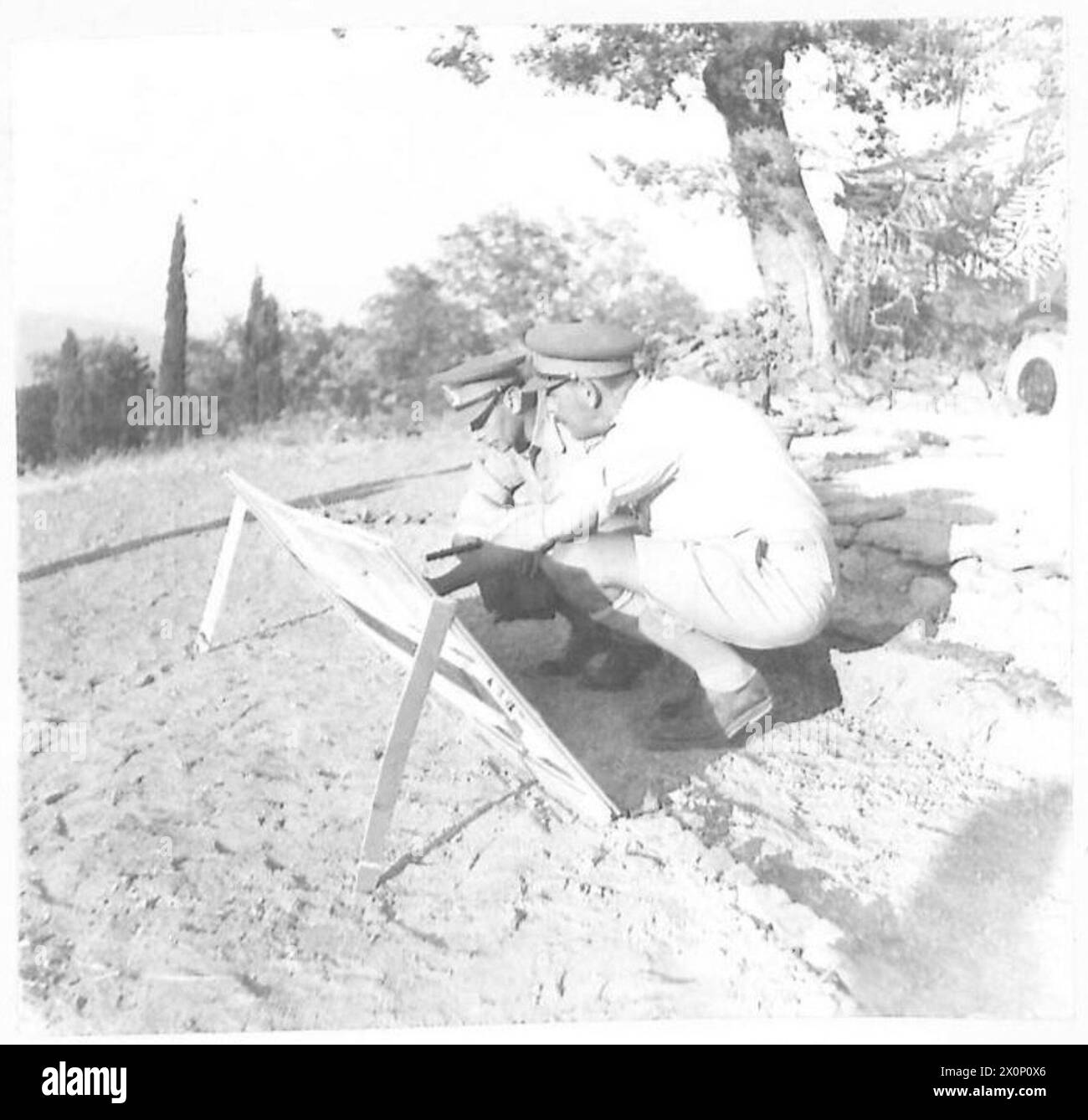 H.M. THE KING VISITS TAC HQ EIGHTH ARMY - His Majesty and General Leese ...