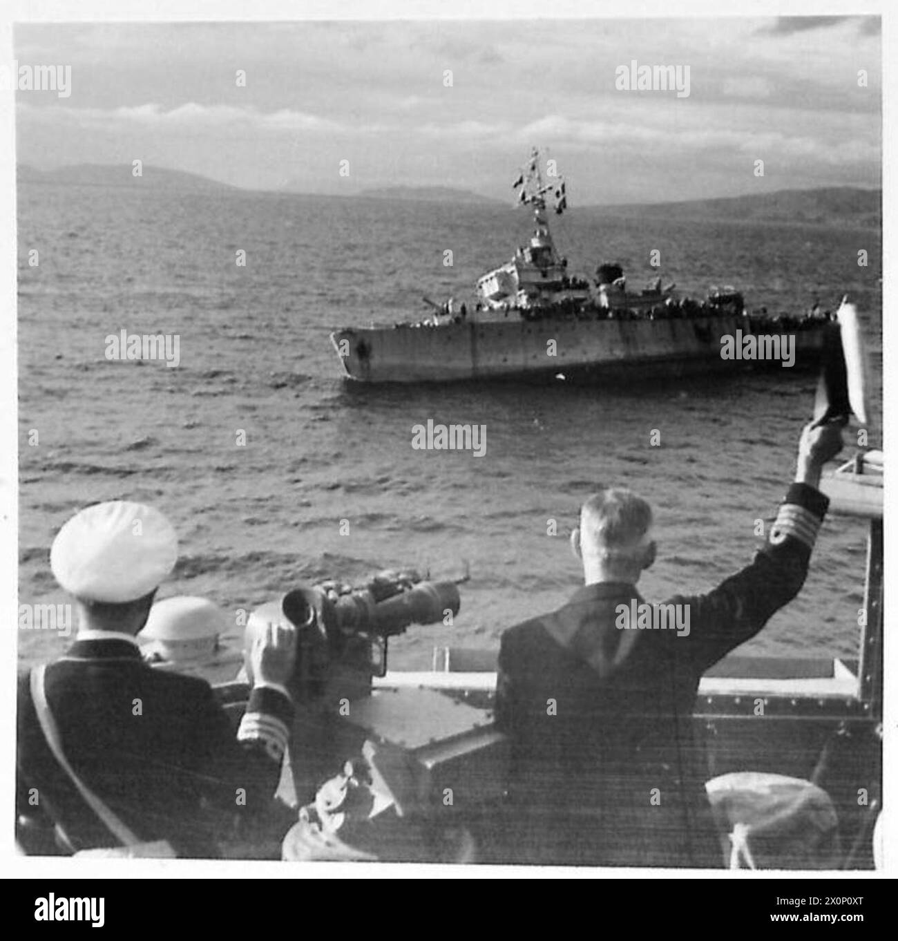 RE-ENTRY INTO GREECE : ATHENS - The Captain of HMS Ajax pays his ...