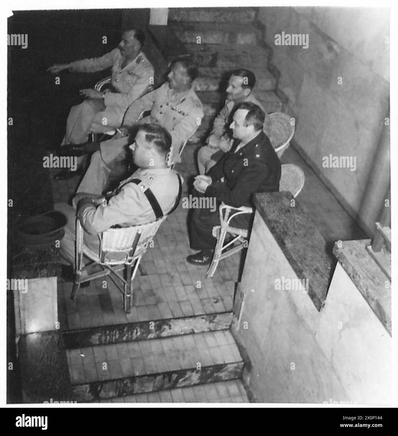 Photograph showing Major General E.P. Nares, Brigadier H.A.E. Matthews ...