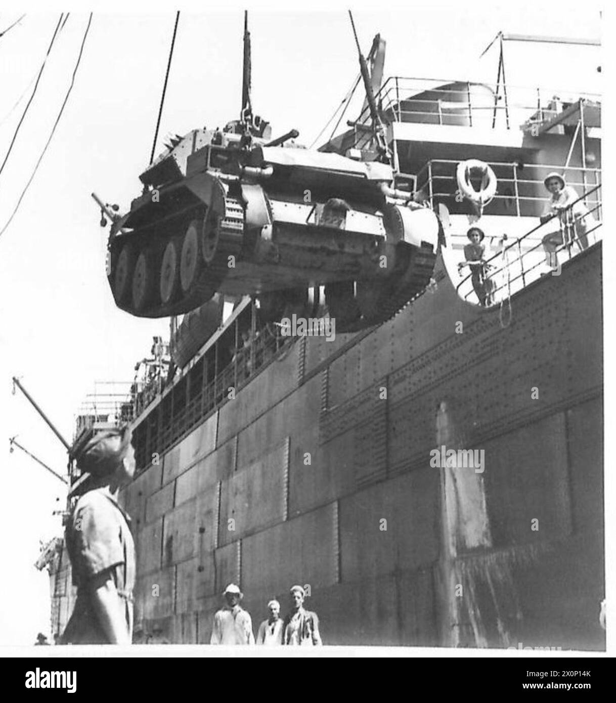 NEW EQUIPMENT ARRIVES IN EGYPT - Tanks being unloaded from ships ...