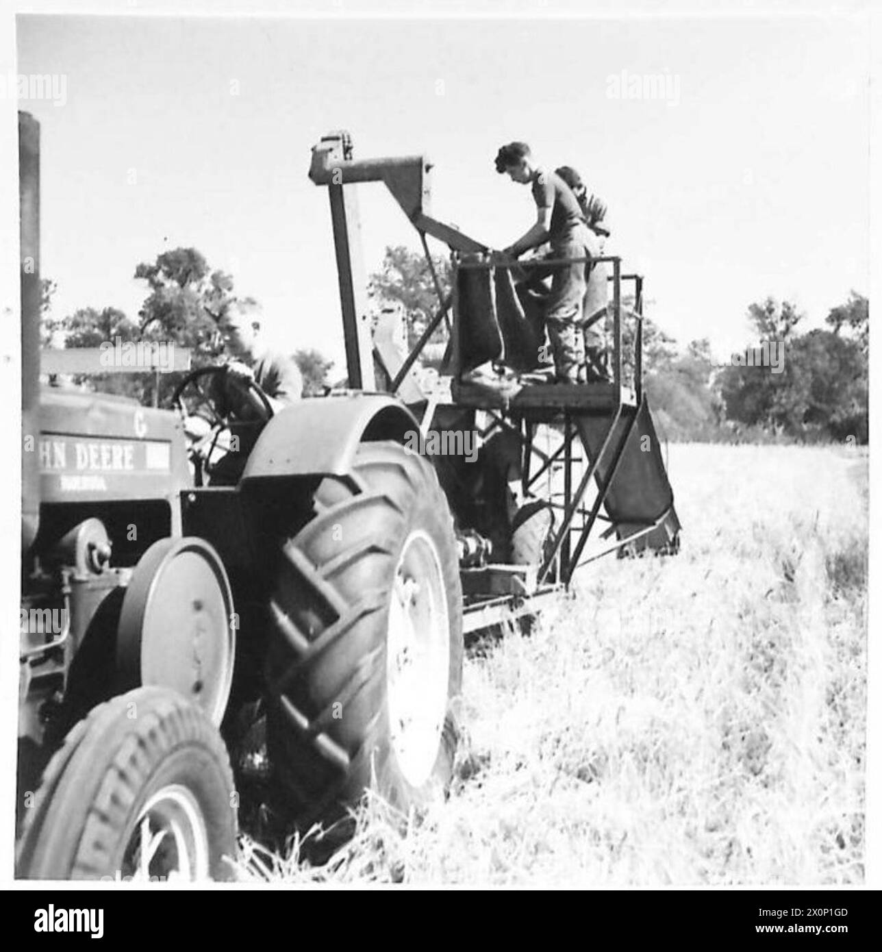 SOLDIERS GATHER IN THE HARVEST - Working together. A soldier at the ...