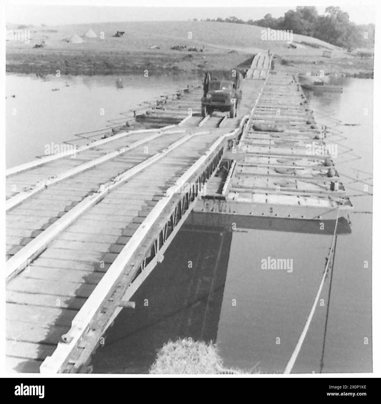 BRIDGE BUILDING - An Army lorry crossing the bridge Photographic ...