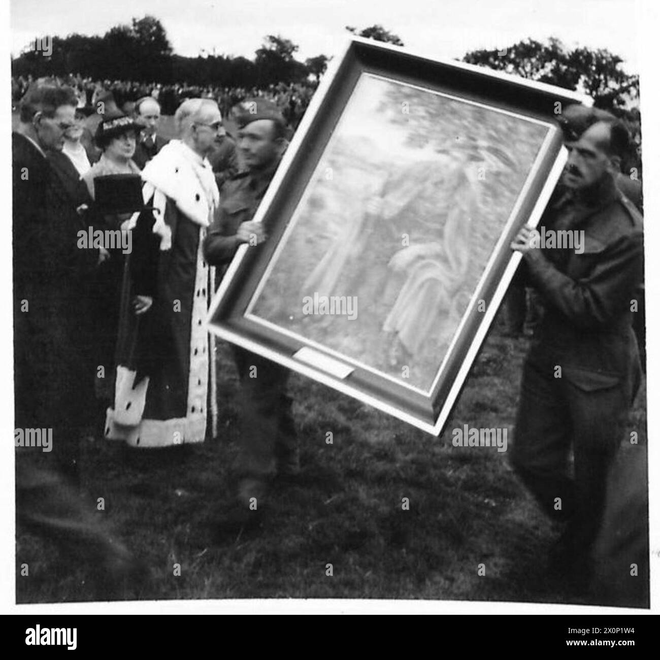 THE POLISH ARMY IN BRITAIN, 1940-1947 - Presention of a painting of ...