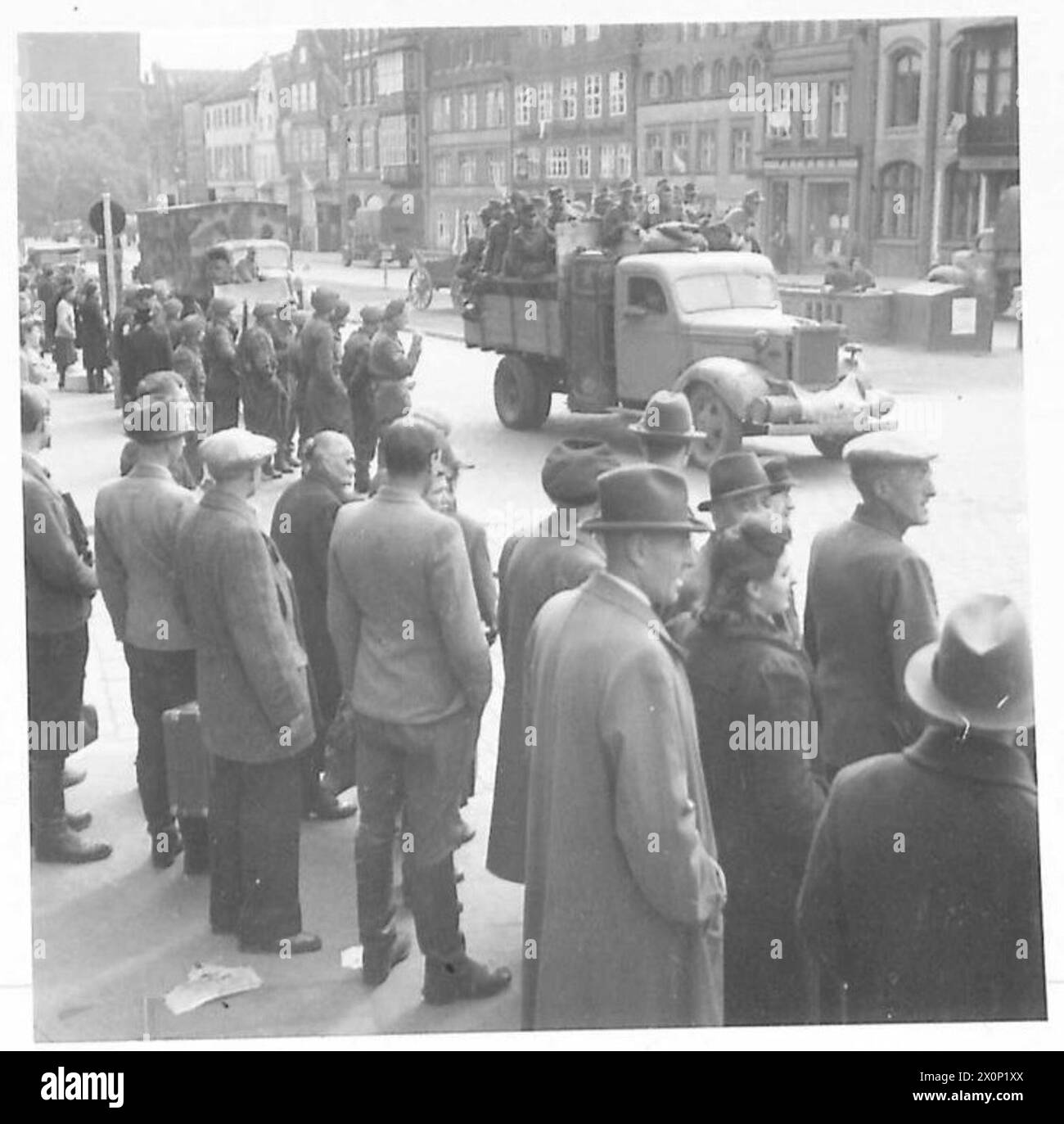 MASS SURRENDER OF GERMAN TROOPS - German soldiers travelling through ...