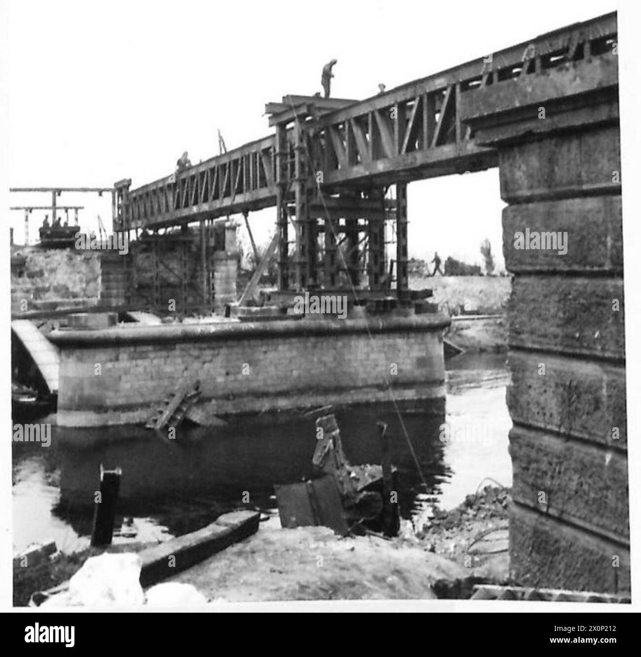 Construction railway crossing in Black and White Stock Photos & Images ...