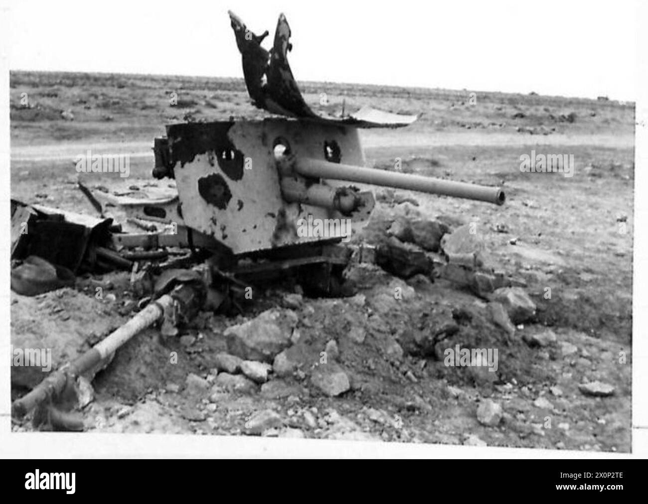 PICTURES TAKEN IN AND AROUND TOBRUK - A British anti-tank gun which was ...