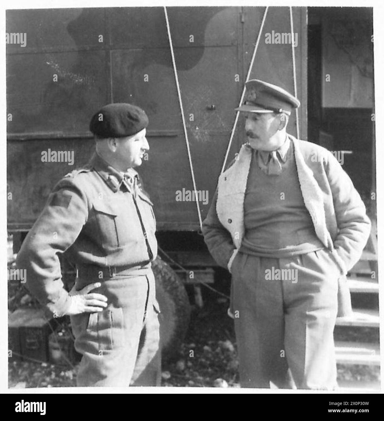 Major General E.L.M. Burns, 1st Canadian Corps Commander, visits Lieut ...