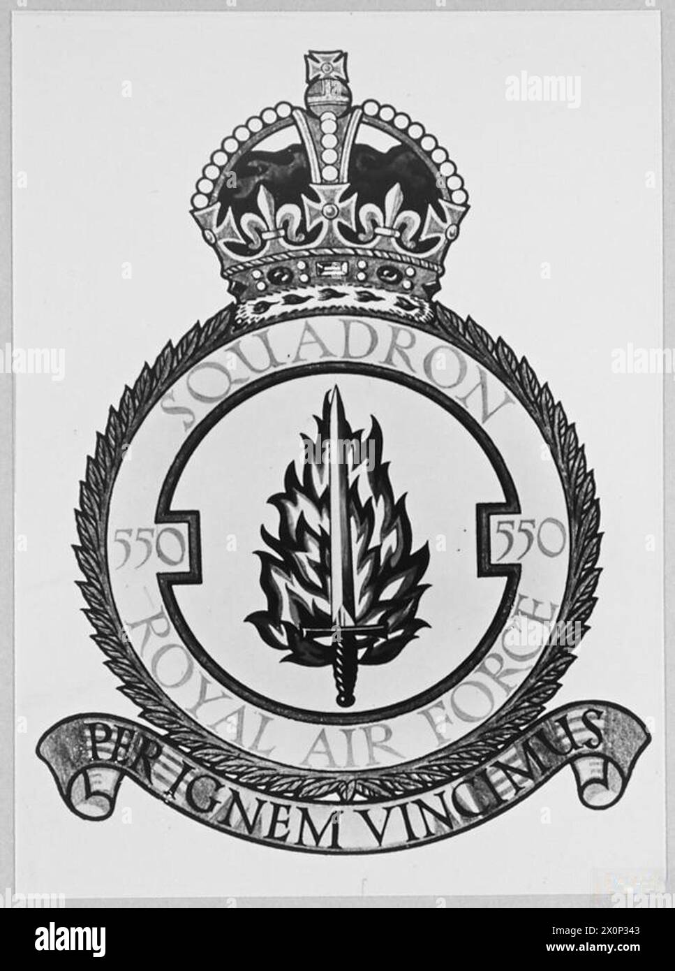 BADGES OF AIR FORCE SQUADRONS - Badge of No.550 Squadron, R.A.F ...