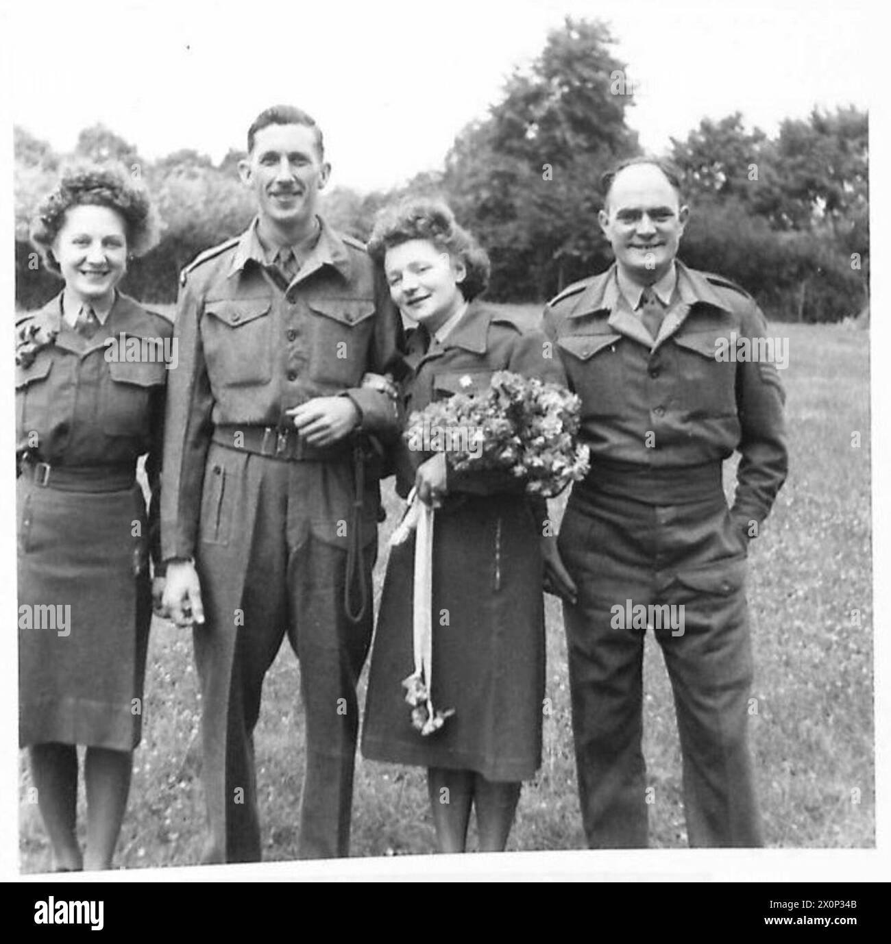 MILITARY WEDDING IN GERMANY - The bridesmaid A.T.S. Ann Denkent, the ...