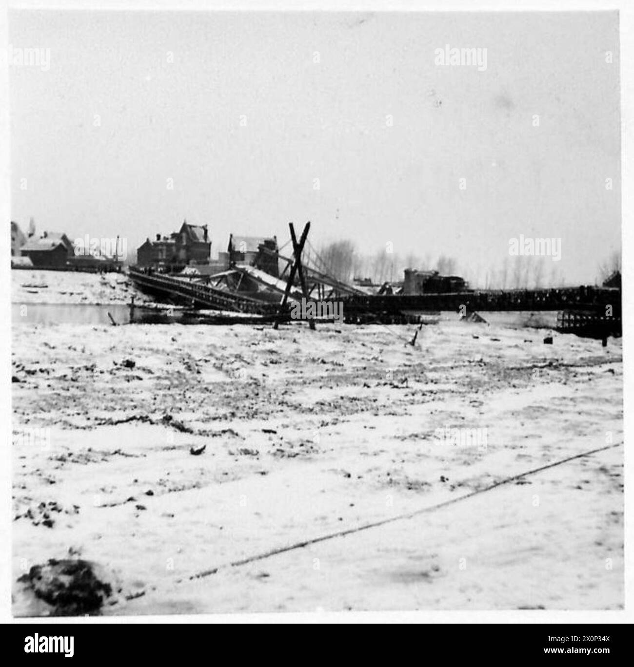 Photograph of Bristol Bridge with a demolished bridge visible in the ...