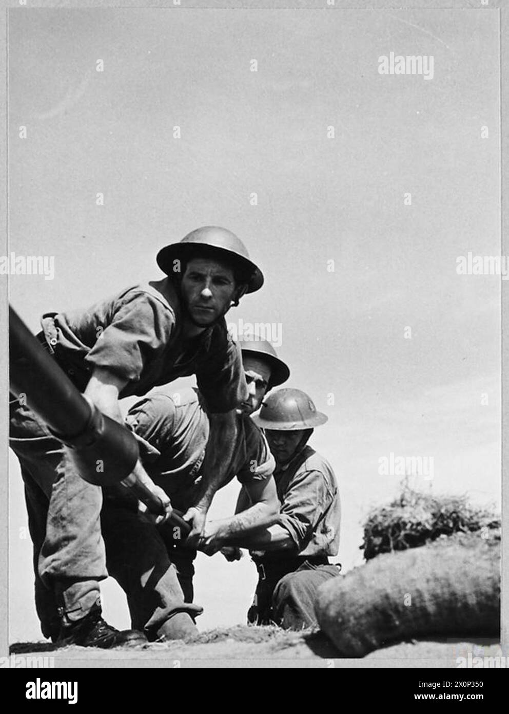 R.A.F. REGIMENT FIGHTS THE FLYING BOMB - Picture (issued 1944) shows ...