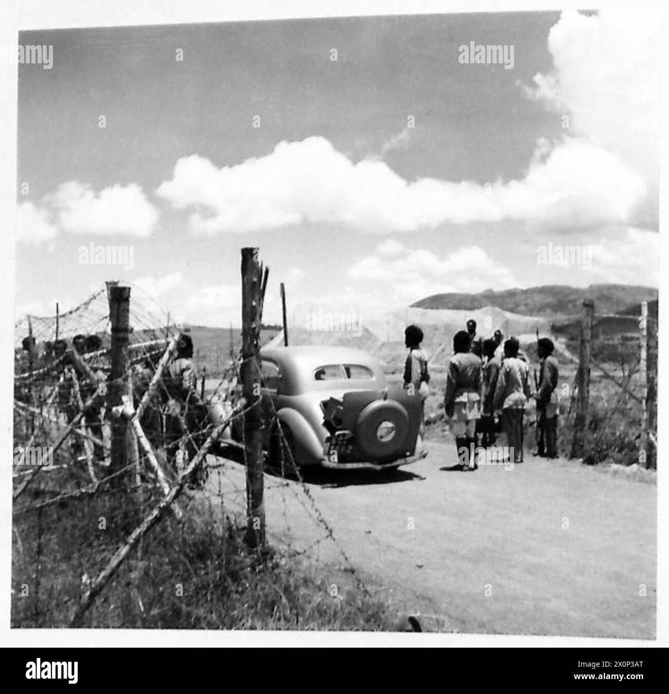 Soldiers patrol near military Black and White Stock Photos & Images - Alamy