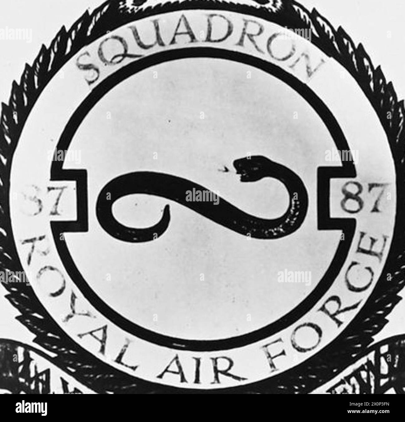 BADGES OF BATTLE OF BRITAIN SQUADRON. - The badge of No.87 SQUADRON whose motto is"MAXIMUS ME ...