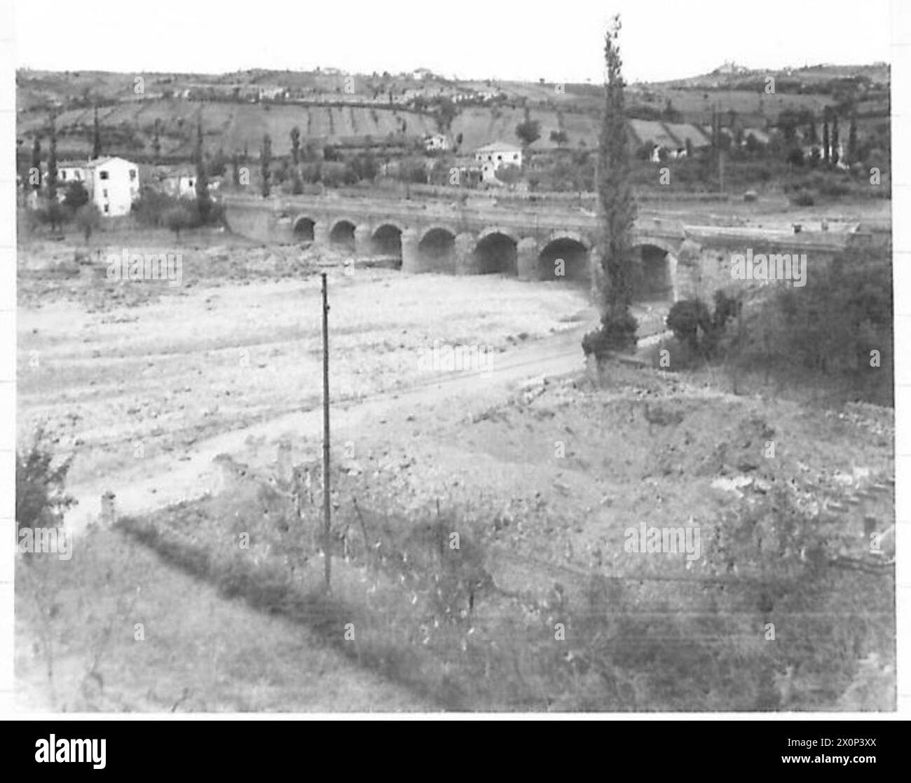 The infantry of the Eighth Army capture the stone bridge over the River ...