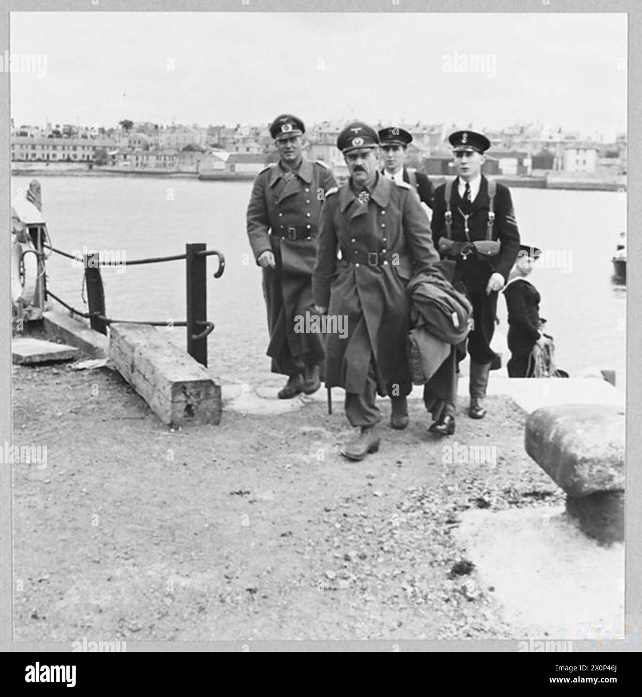 Photographic negative showing German generals Graf von Sponeck ...