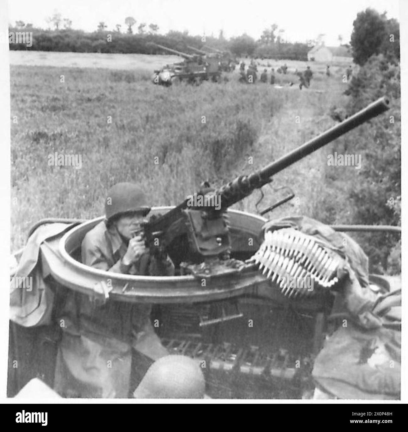 THE CAMPAIGN IN NORMANDY 1944 - M12 GMC 155mm self-propelled guns of the American 987th Field ...