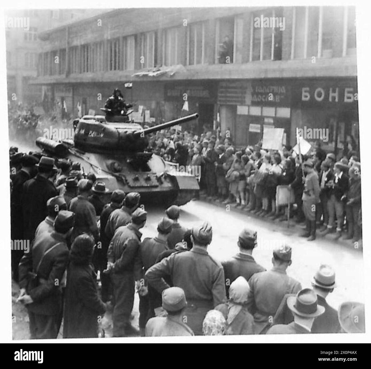 YUGOSLAVIA CELEBRATES MARCH 27TH - Horsemen, infantry and tanks of the ...