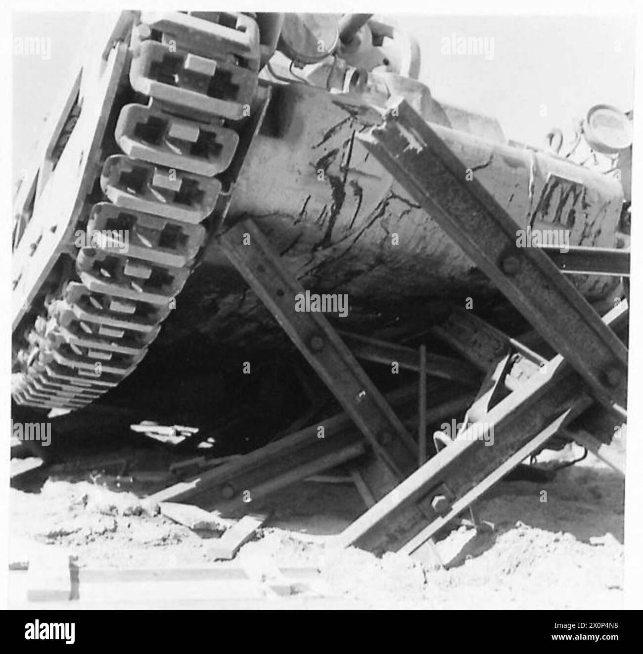 TANK DEMONSTRATION - Matilda tanks negotiating obstacles of 75 lb ...