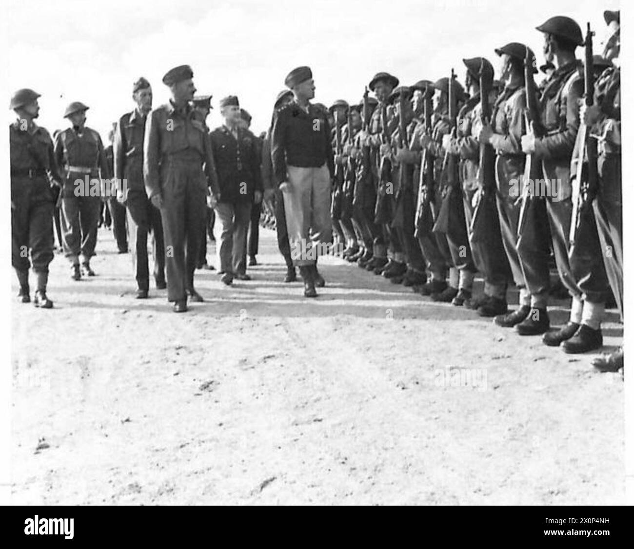 Officers inspecting troops Black and White Stock Photos & Images - Alamy
