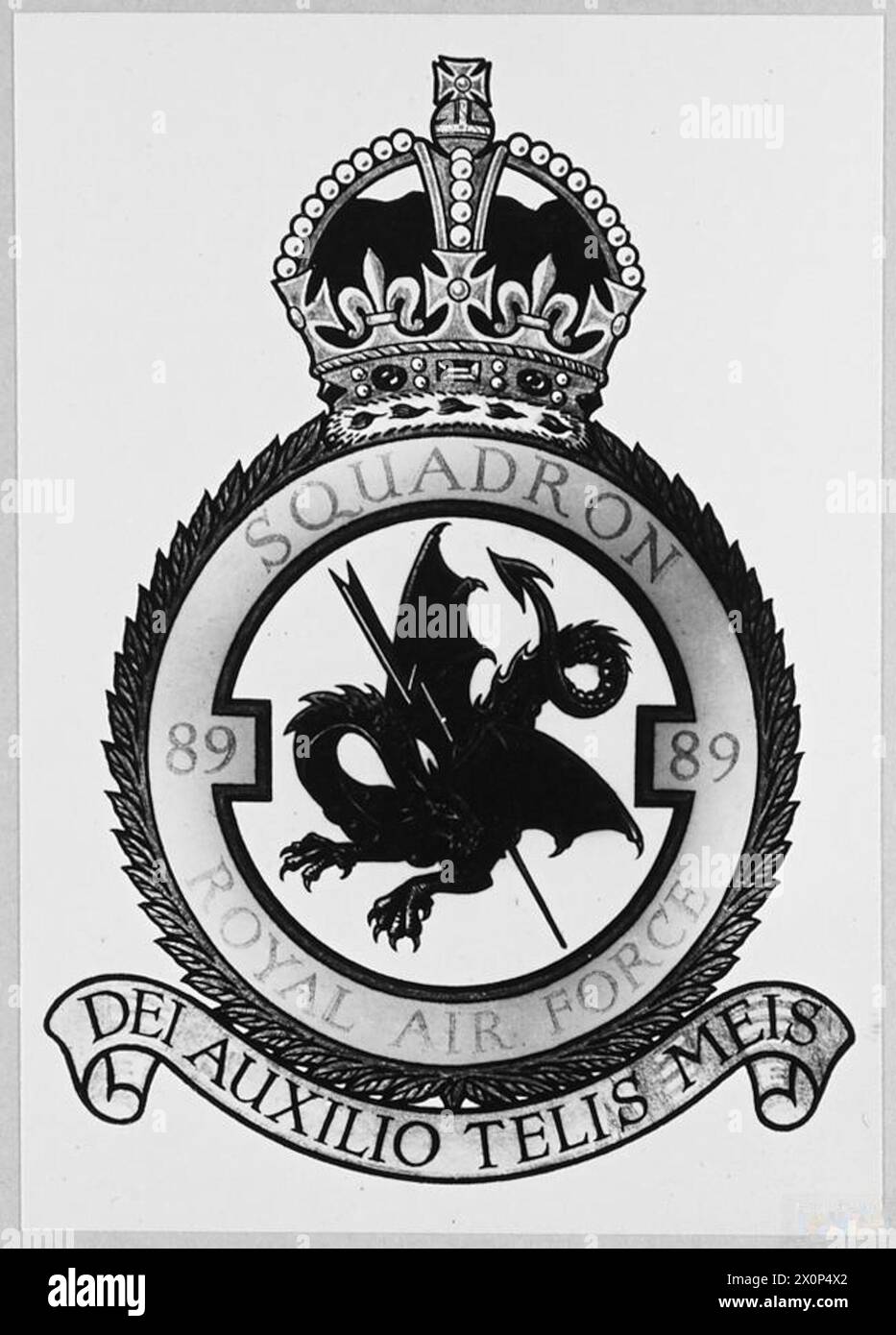 Photograph of No.89 Squadron RAF badge issued in 1945, showing the ...