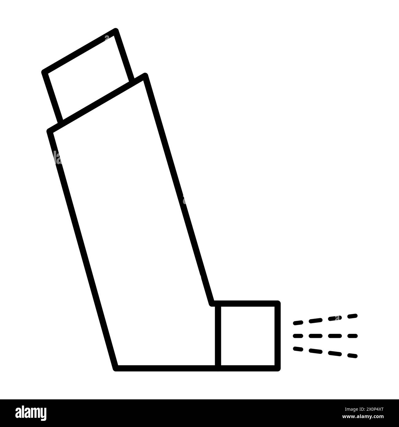 Asthma inhaler design icon, medicine health care sign, graphic vector ...