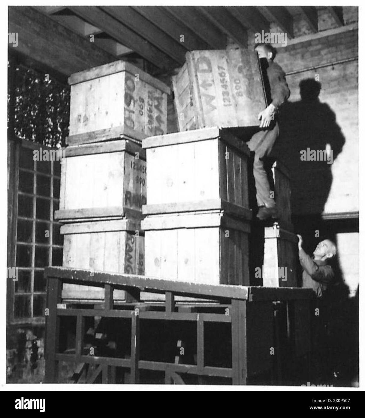 NO.11 W.O.S.B. GOLDERS GREEN - Lorry loading test Photographic negative ...