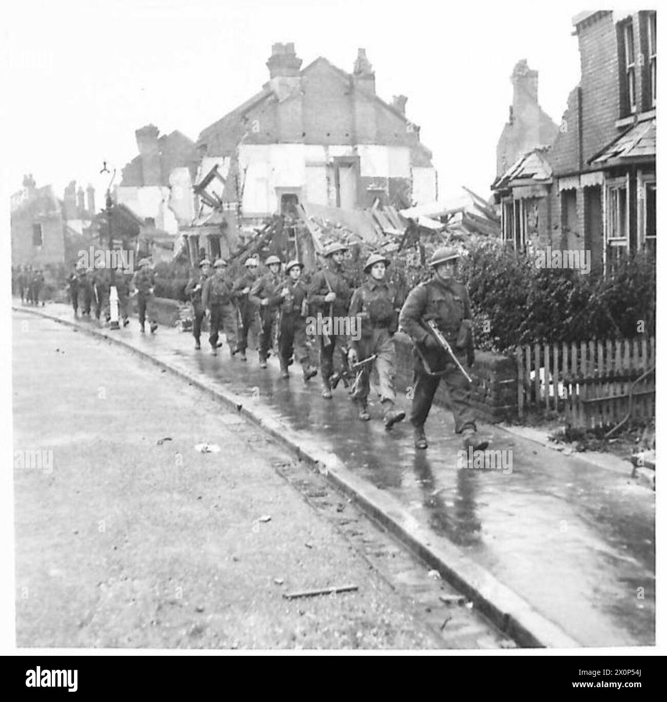 BOMBED STREETS PROVIDE ARMY WITH PRACTICE BATTLEGROUND - Troops ...