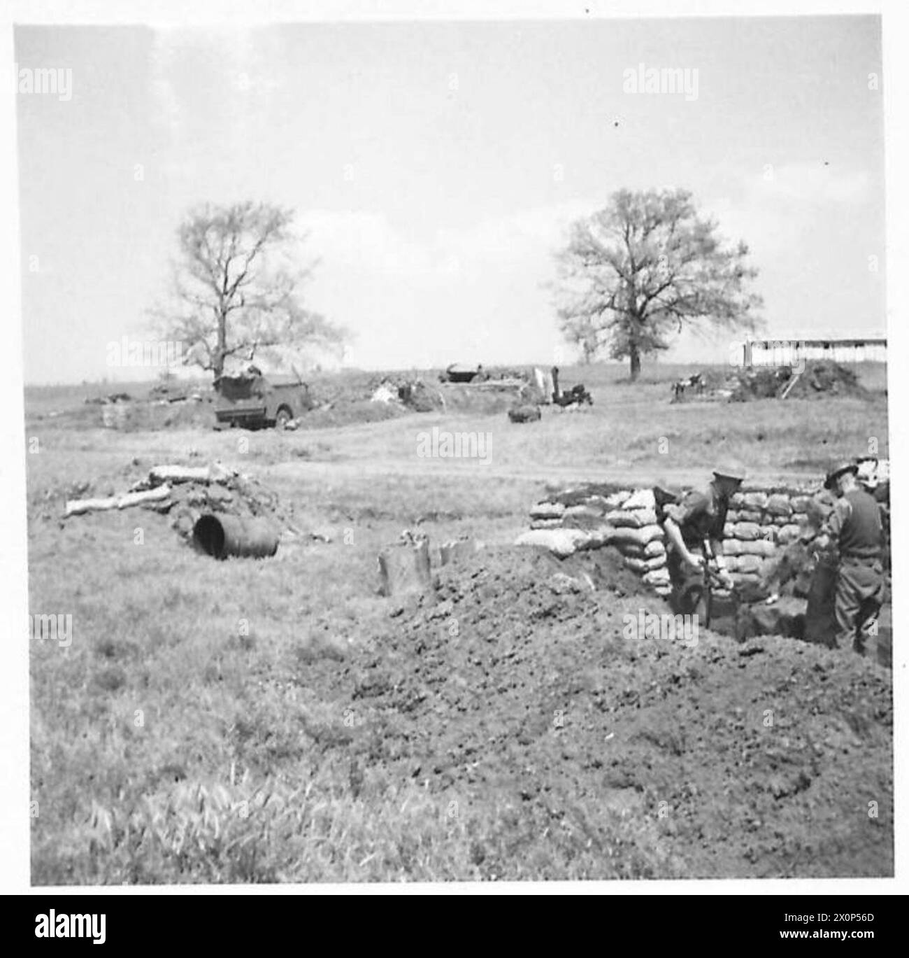Headquarters of No. 3 Squadron at the Fifth Army Anzio bridgehead with ...