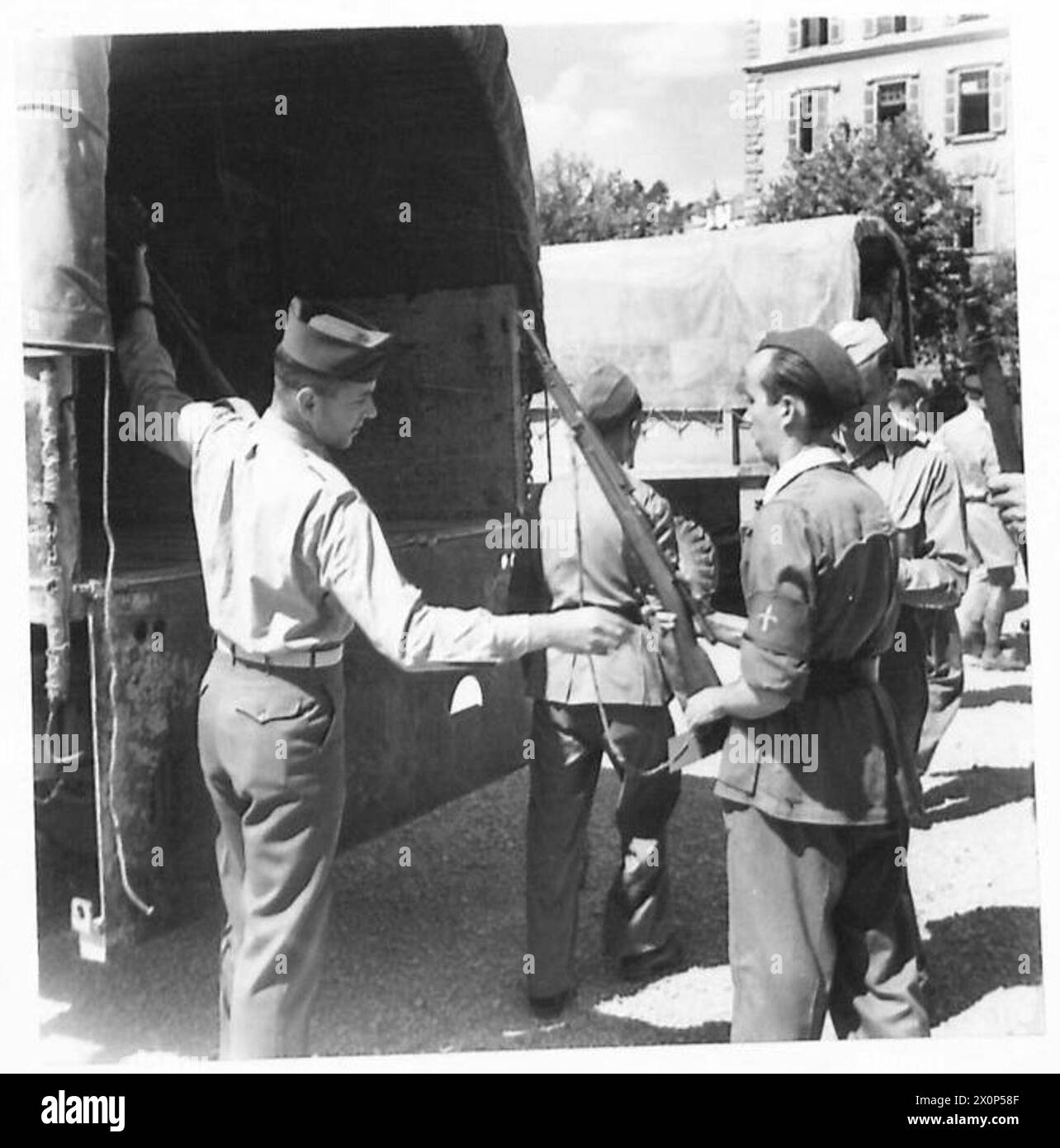 TRIESTE : DISARMING OF "GUARDIA DEL POPOLO" - A member of the Guardia ...