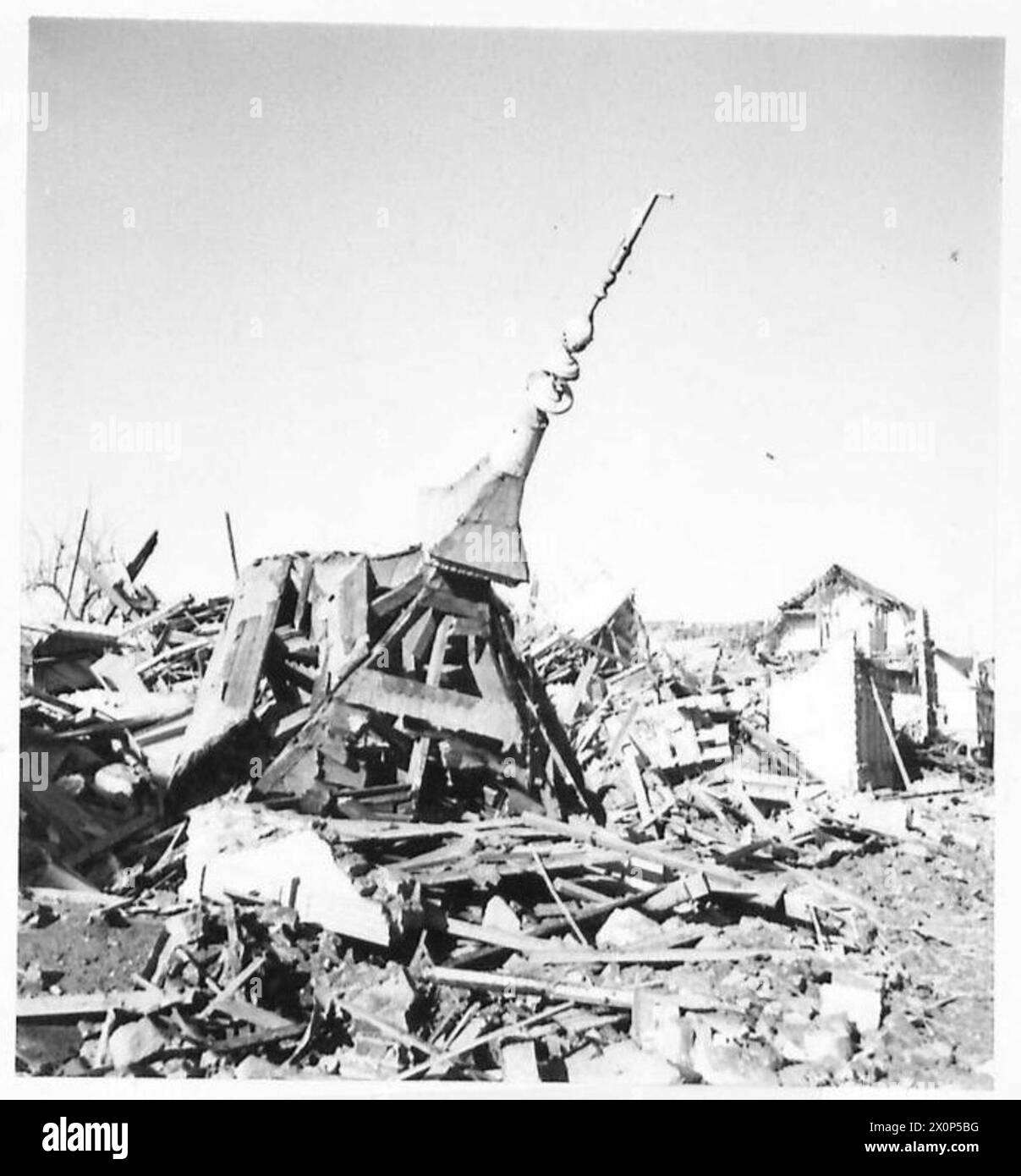 General views of the town of Goch showing damage from shells and RAF ...