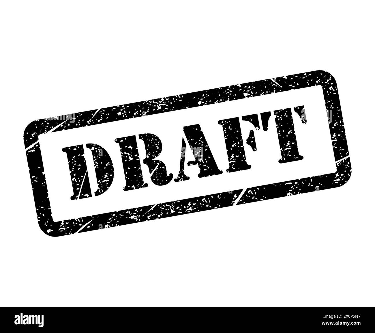 Draft stamp symbol, label sticker sign button, text banner vector ...