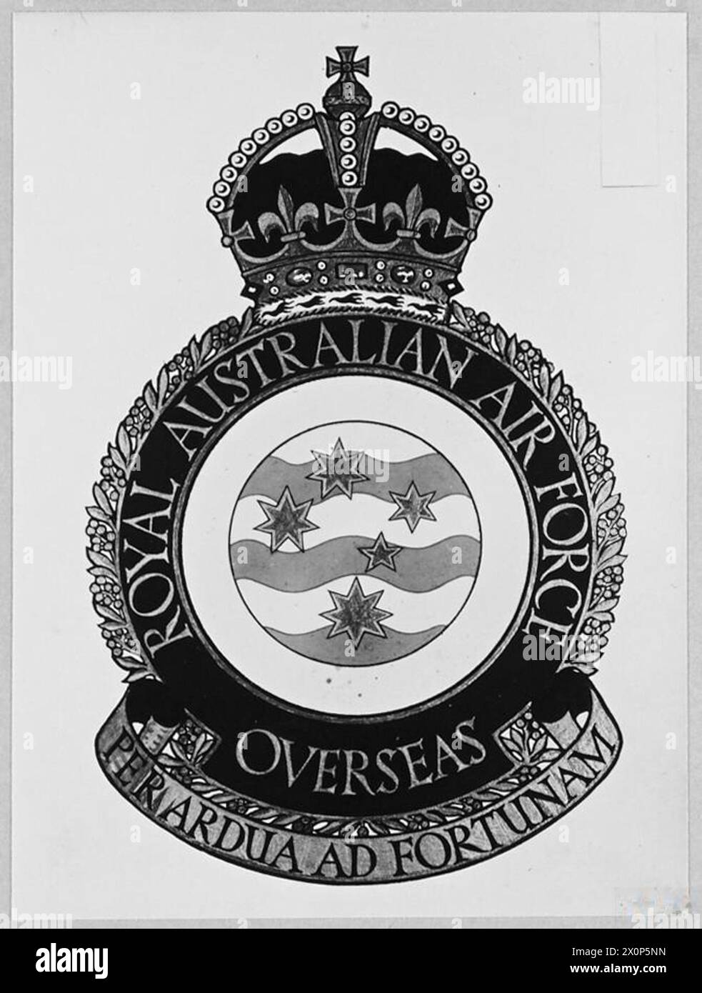 The badge of the Royal Australian Air Force Overseas Squadron features ...