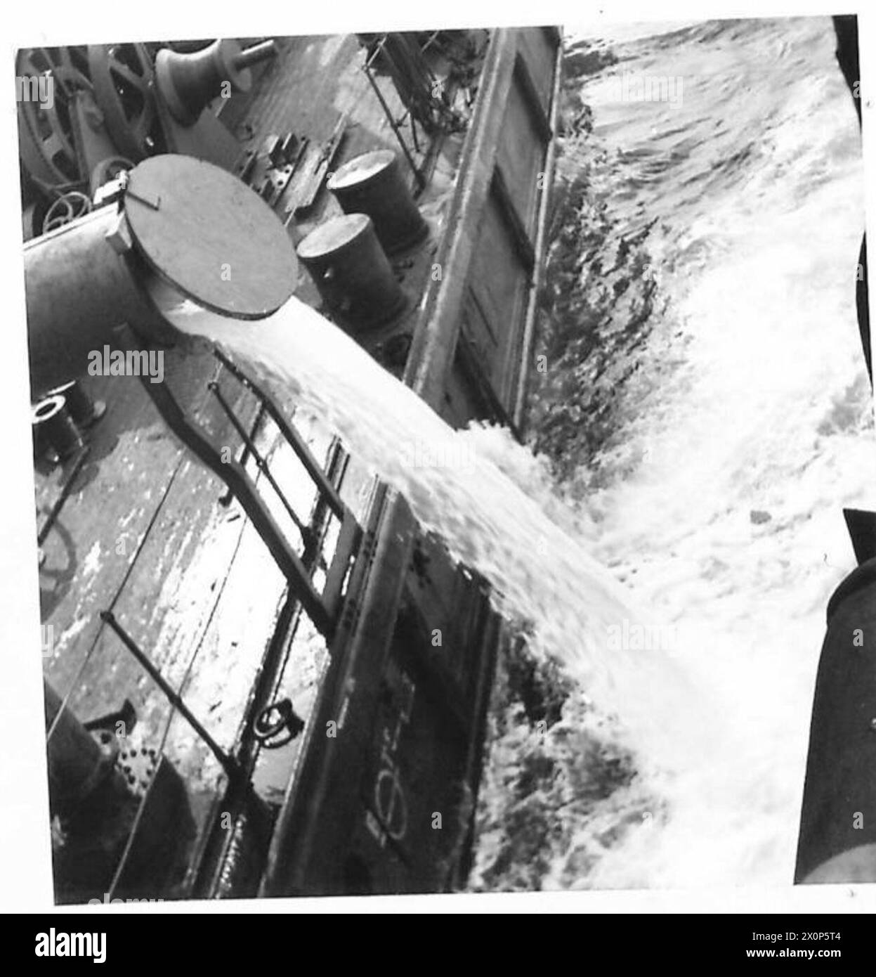 The S.S. Freija is pumping water during a special assignment for units ...