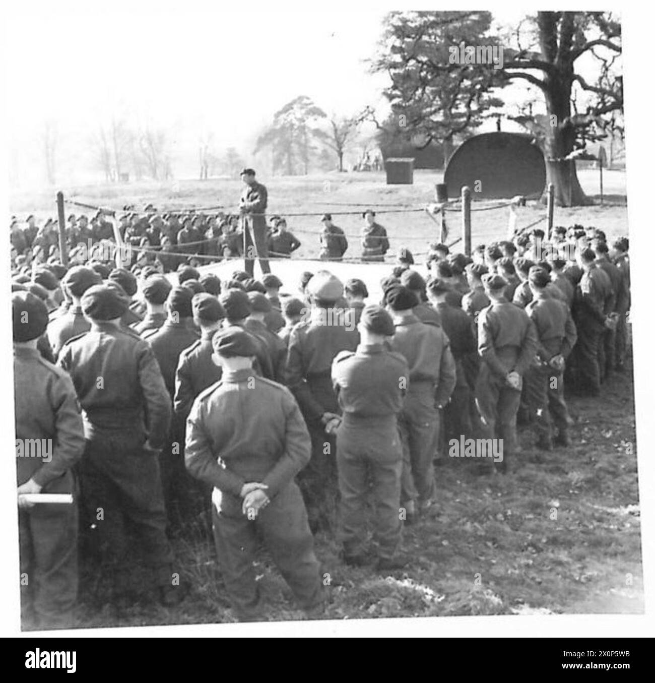 Major General E.L. Bols of the 6th Airborne Division addresses his men ...