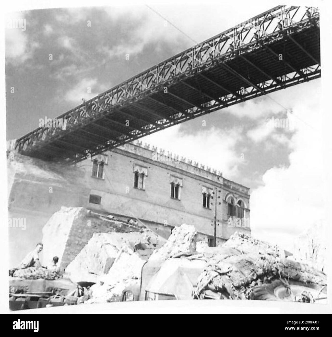 INVASION OF ITALY BAILEY BRIDGE CONSTRUCTION - An impressive angle shot ...