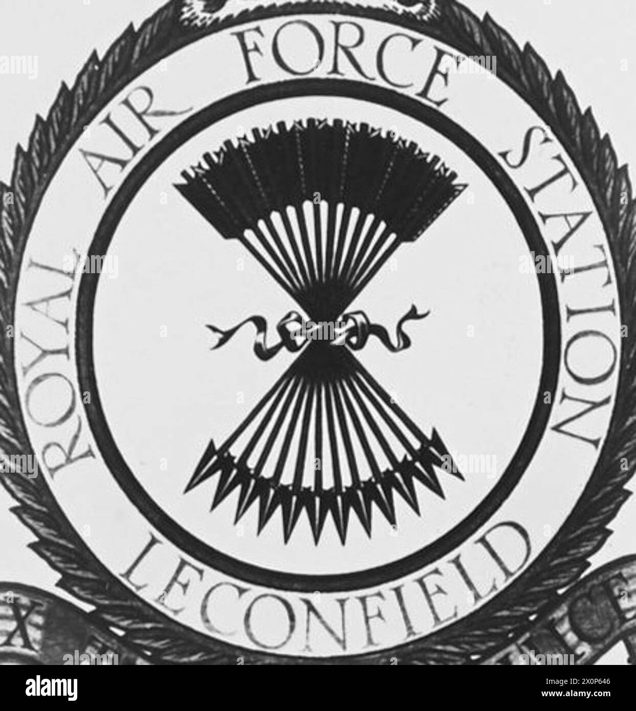 Badge of RAF station Leconfield issued in 1945, displaying the motto ...
