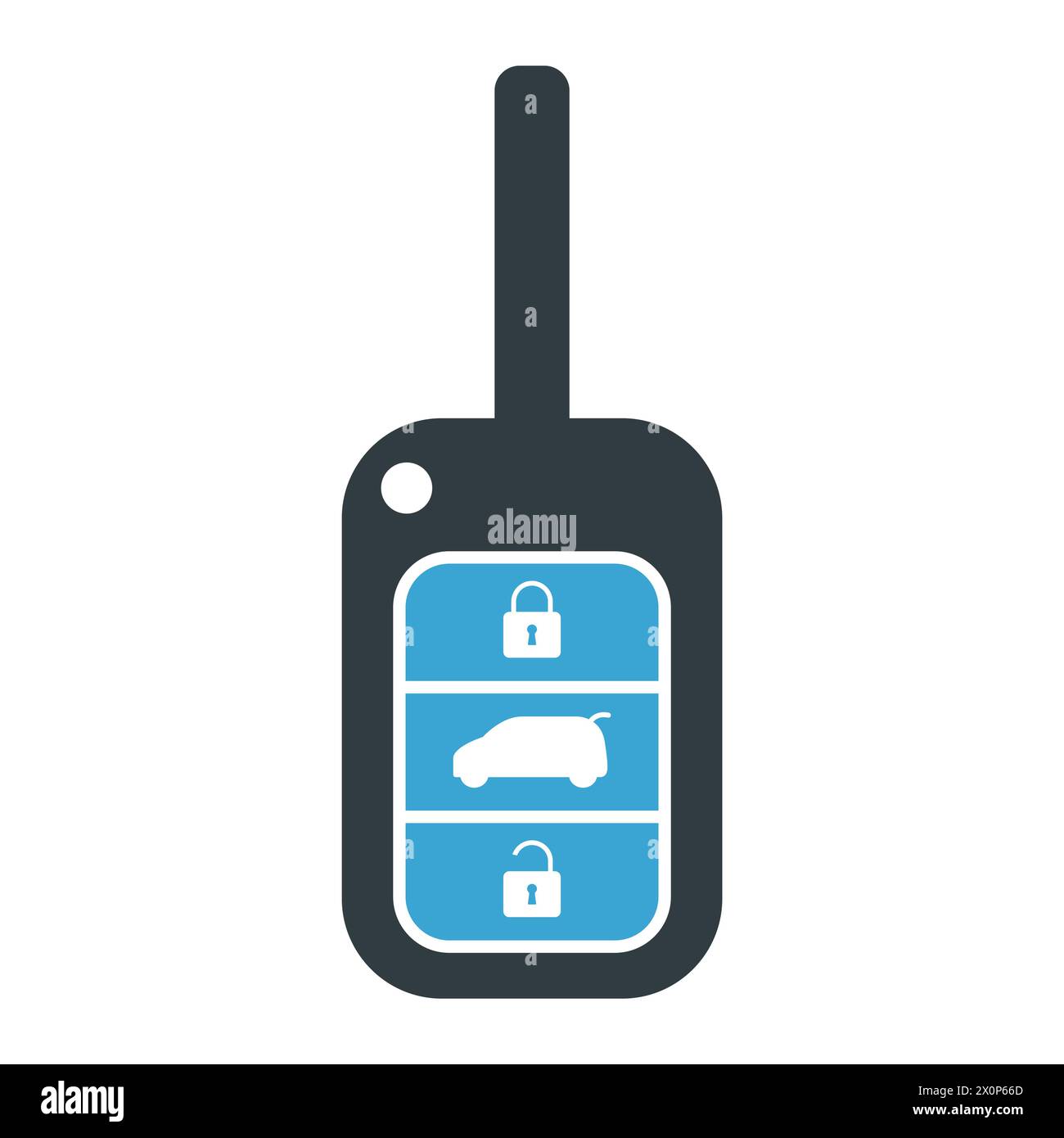 Car key icon, door system safety automobile web design, unlock button ...