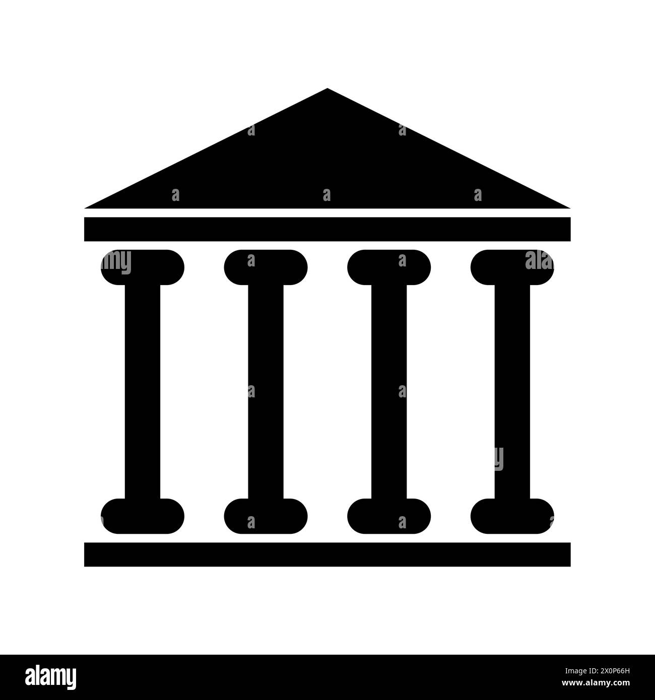 Building university architecture icon, museum roman symbol, flat design ...