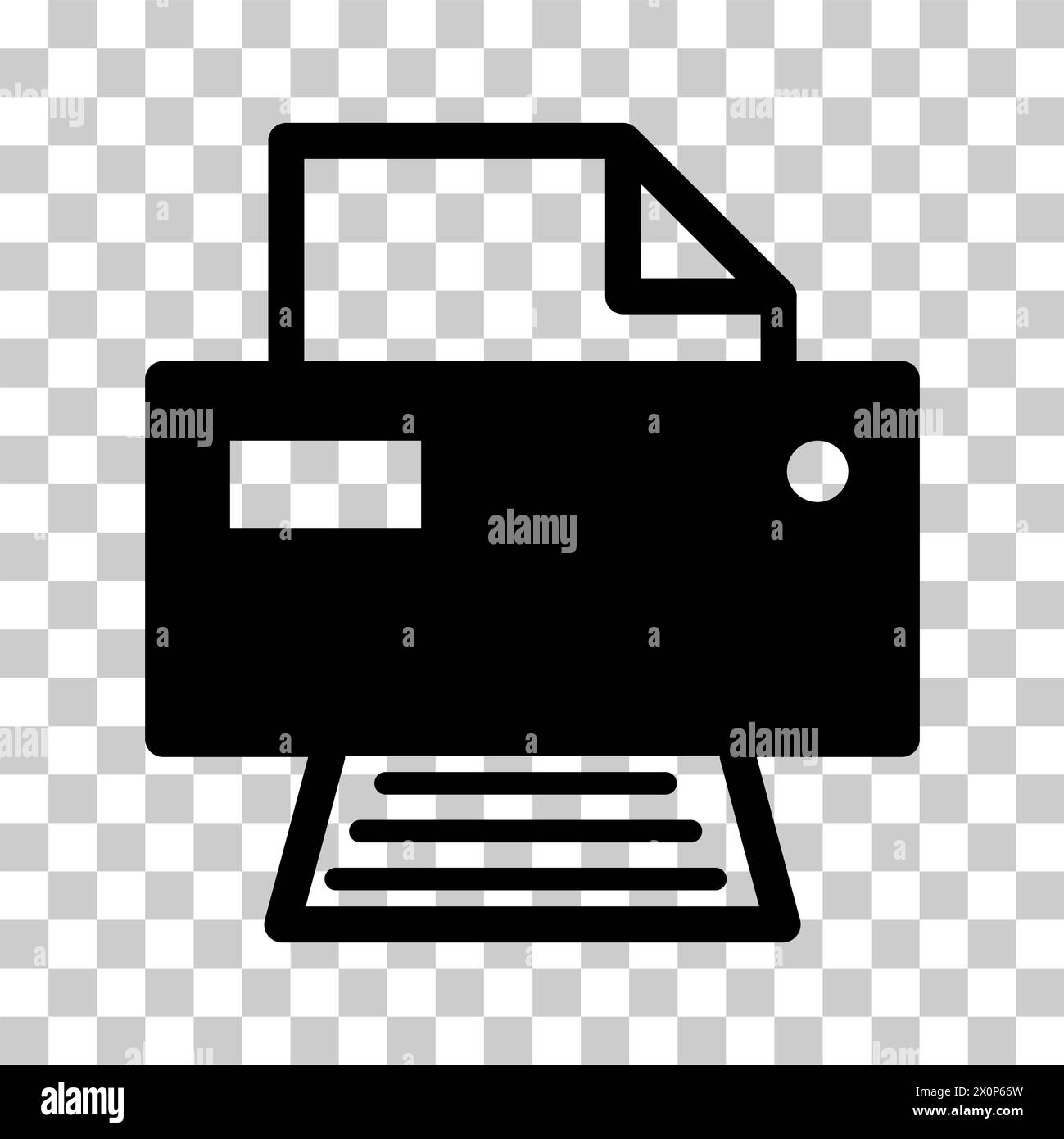 Printer document web icon, printout machine technology flat sign vector ...